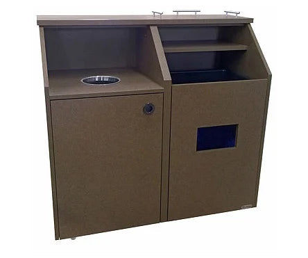 Combo Top Drop Waste Receptacle and Bussing Station – Petersen Furniture