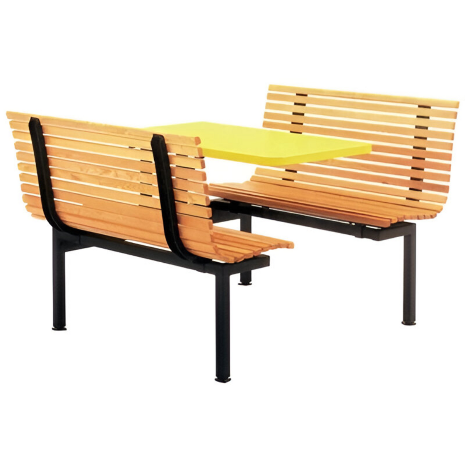 Oak Slat Contoured Wood Booth – Petersen Furniture